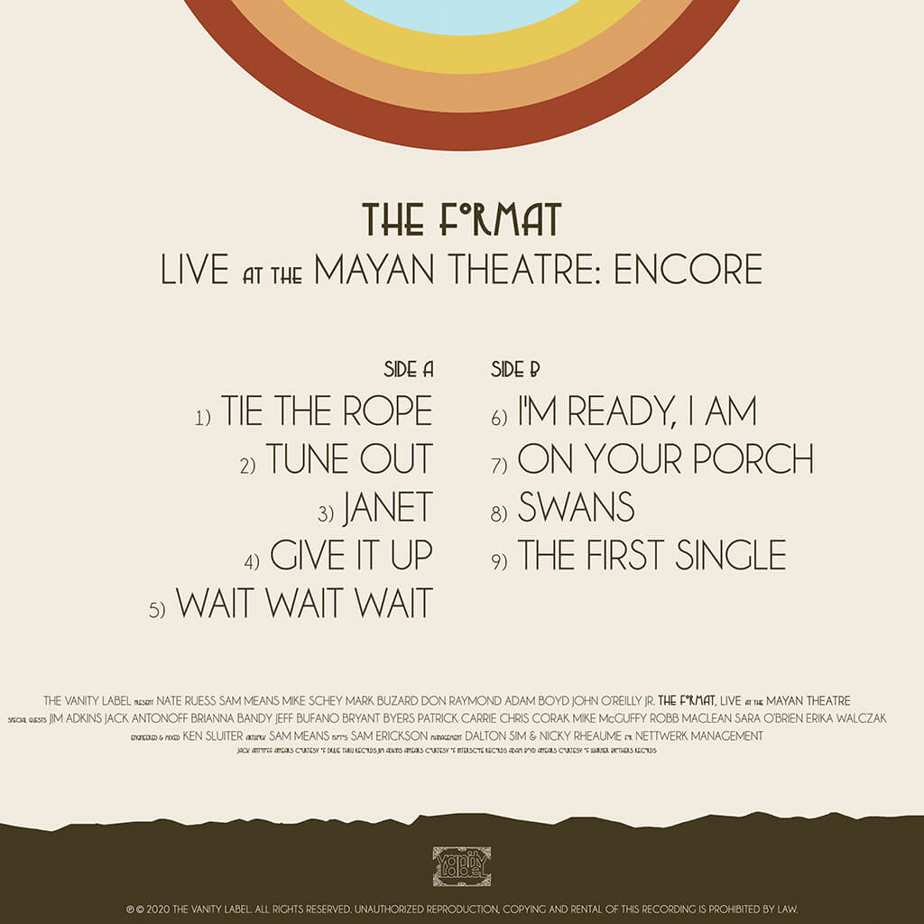 The Format: Live at the Mayan Theatre: Encore - Limited Edition 12" Co ...