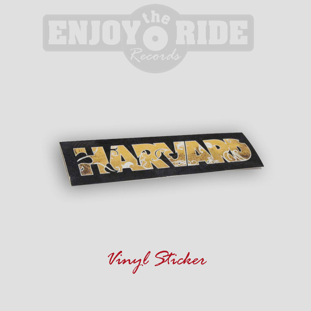 Harvard Vinyl Sticker | Enjoy The Ride Records